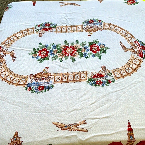 German | Kitchen | Vintage Germany Linen Table Cloth Table Scarf | Poshmark